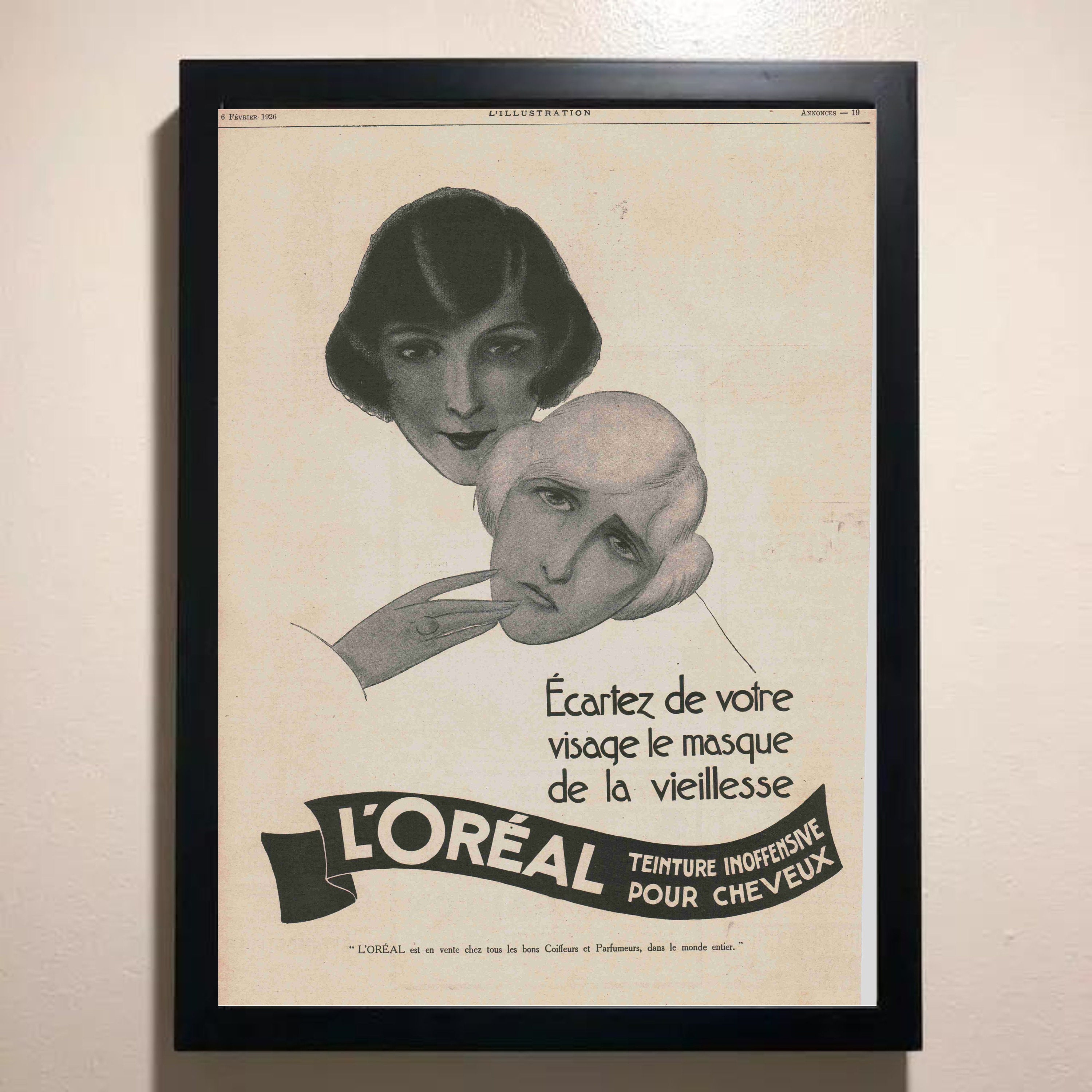 L'oreal Hair Dye Vintage Ad, 1926 French Magazine Tear Sheet Vintage ...