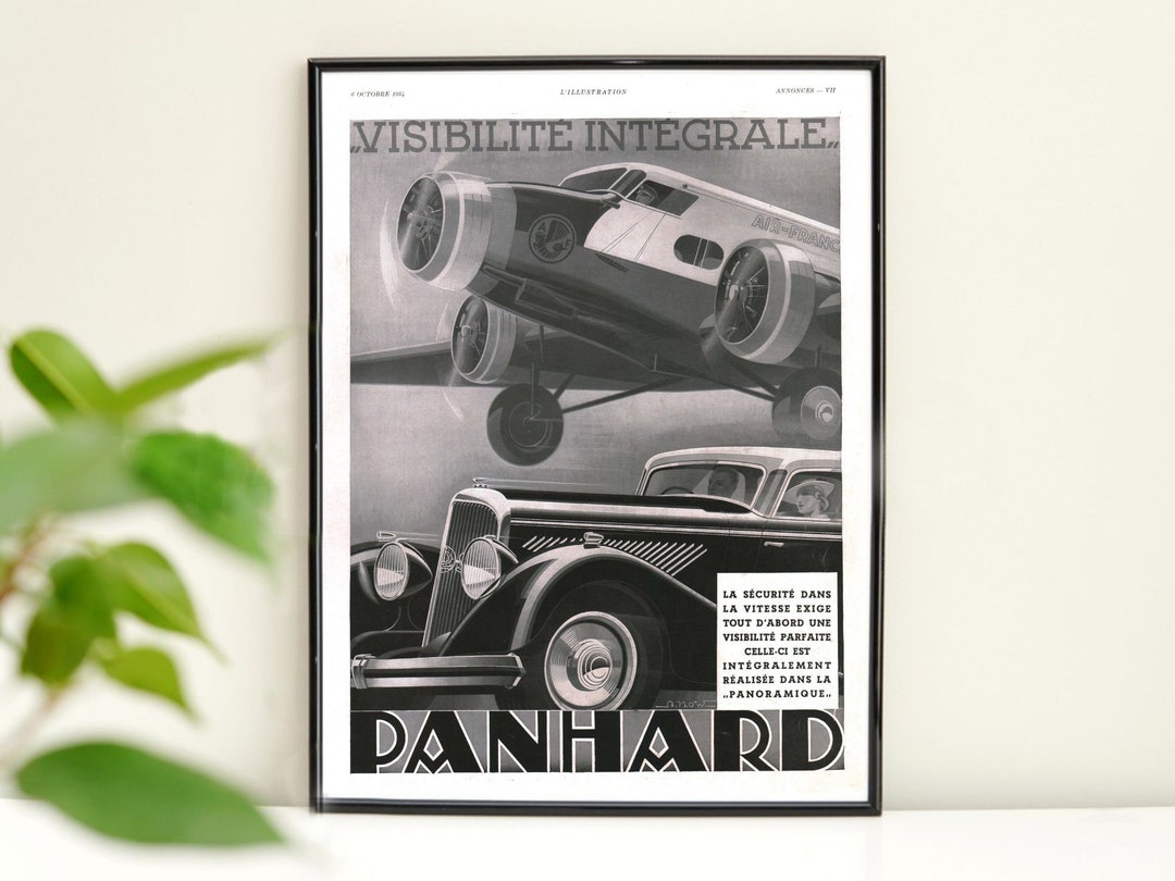 Panhard Cars / Englebert Tires Double-sided Vintage Poster - Etsy
