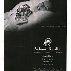 Revillon Perfume Vintage Poster Model Agneta Fischer Perfume - Etsy