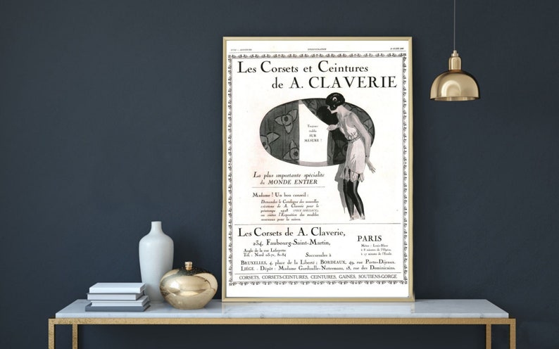 Vintage Tear Sheet Advertising for Lingerie Claverie Underwear - Etsy