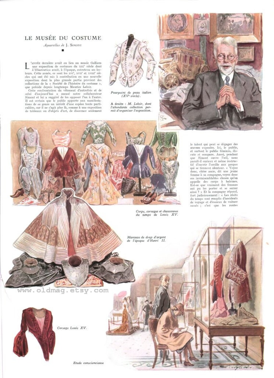 The Costume Museum French Nobility Art Aquarelle by Jose - Etsy