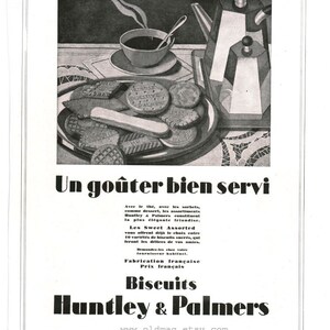 Huntley & Palmers Biscuits Advertising Poster, French Magazine Vintage ...