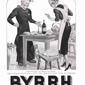 Byrrh French Aperitif Vintage Poster, 1938 Drink Illustration Print to ...
