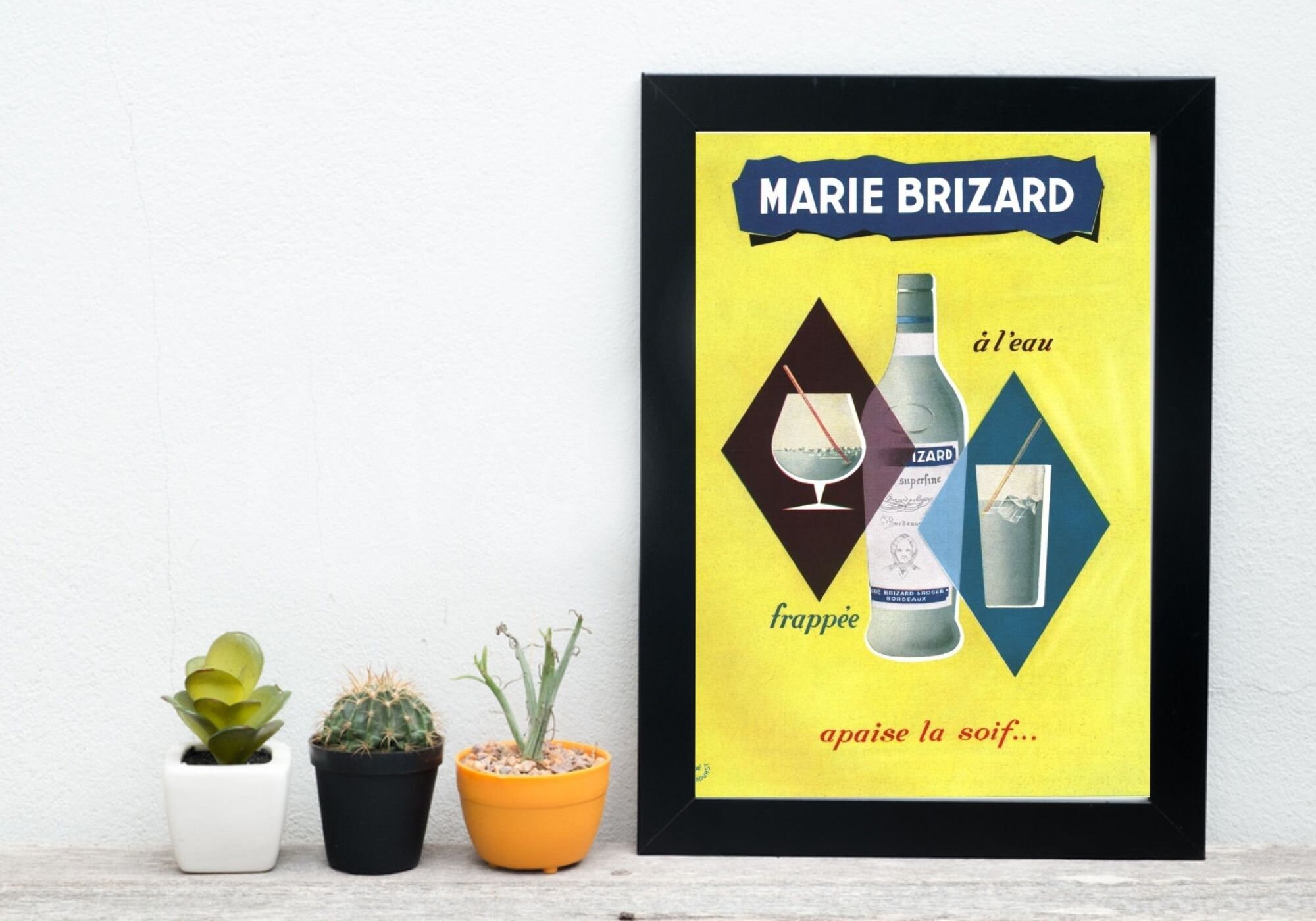 Guerlain Make up Cosmetics Vintage Poster, French Magazine Ad Black and ...