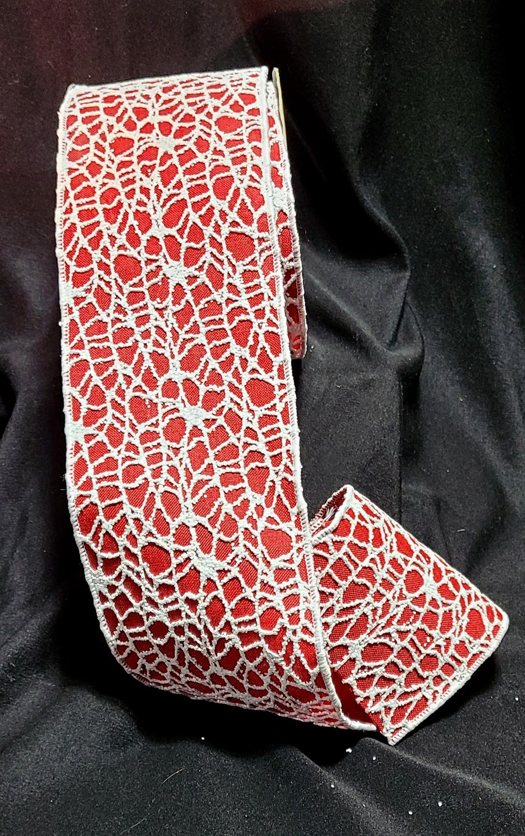 10 Yards, 4-inch Designer Excellence Ribbon. Luxury Wired Ribbon. Red ...