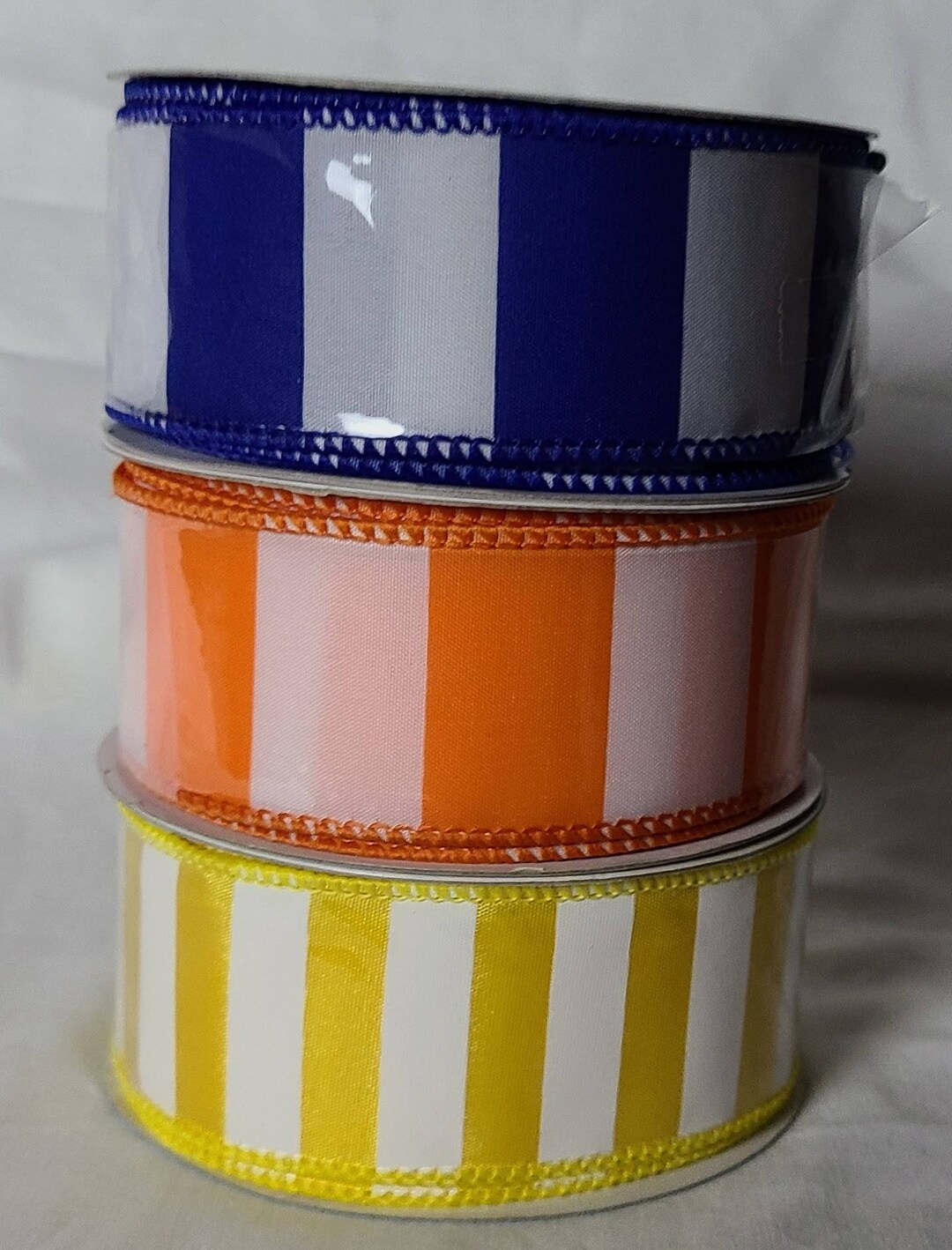 3-1.5 Inch Ribbon Bundle, Striped Ribbon Bundle. - Etsy