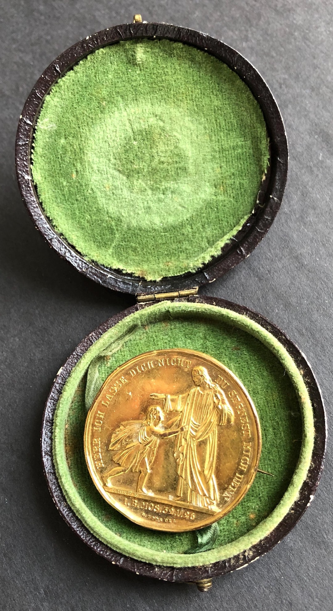 19th Century German Confirmation Medal Made Into Brooch Signed A. Paul ...