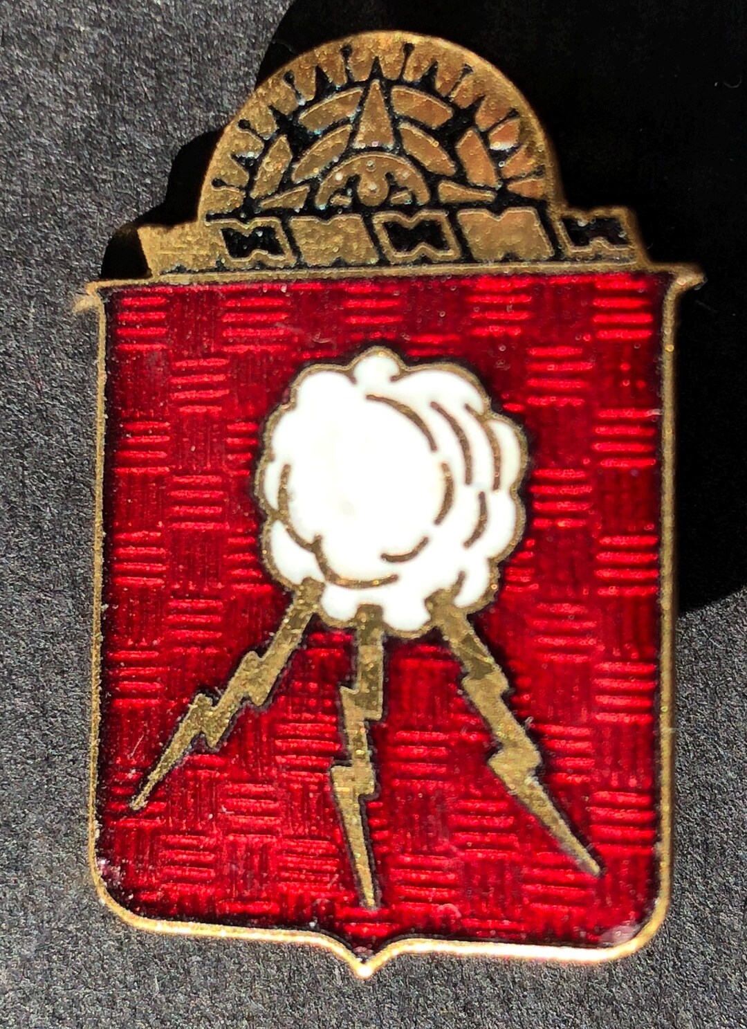 WWII 1st Fied Artillery Observation Battalion Distinctive Unit Insignia ...