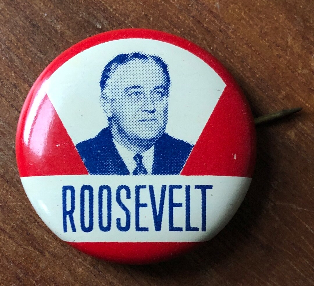 Vintage President Franklin D. Roosevelt Pinback Button - Etsy