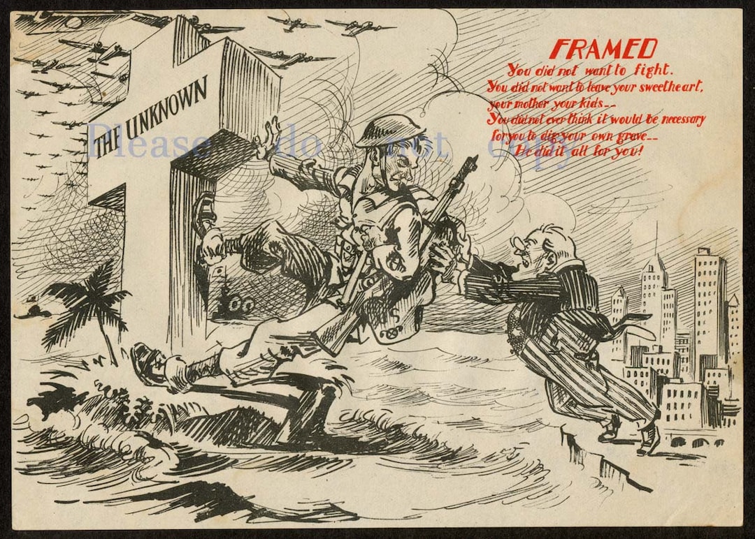 WWII Japanese Propaganda, FDR Forces American Soldiers Into War - Etsy