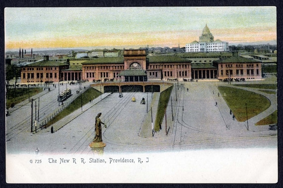 1907 Rotograph Postcard Trolleys Street Scener New Railroad - Etsy