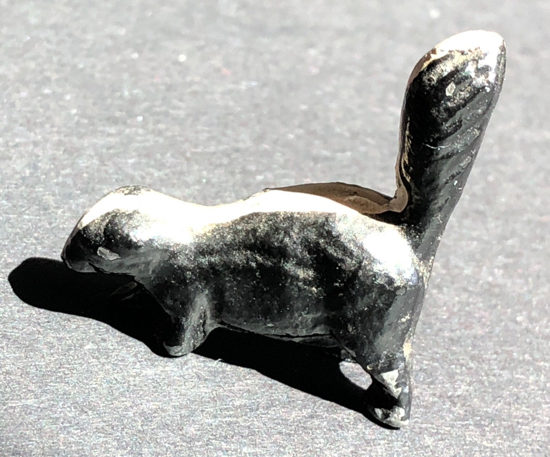 Vintage Painted Cast Metal Miniature Skunk - Etsy