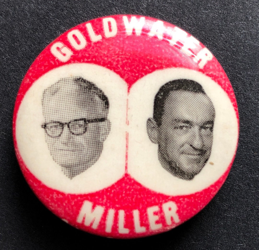 1964 Pinback Button, Goldwater & Miller - Etsy