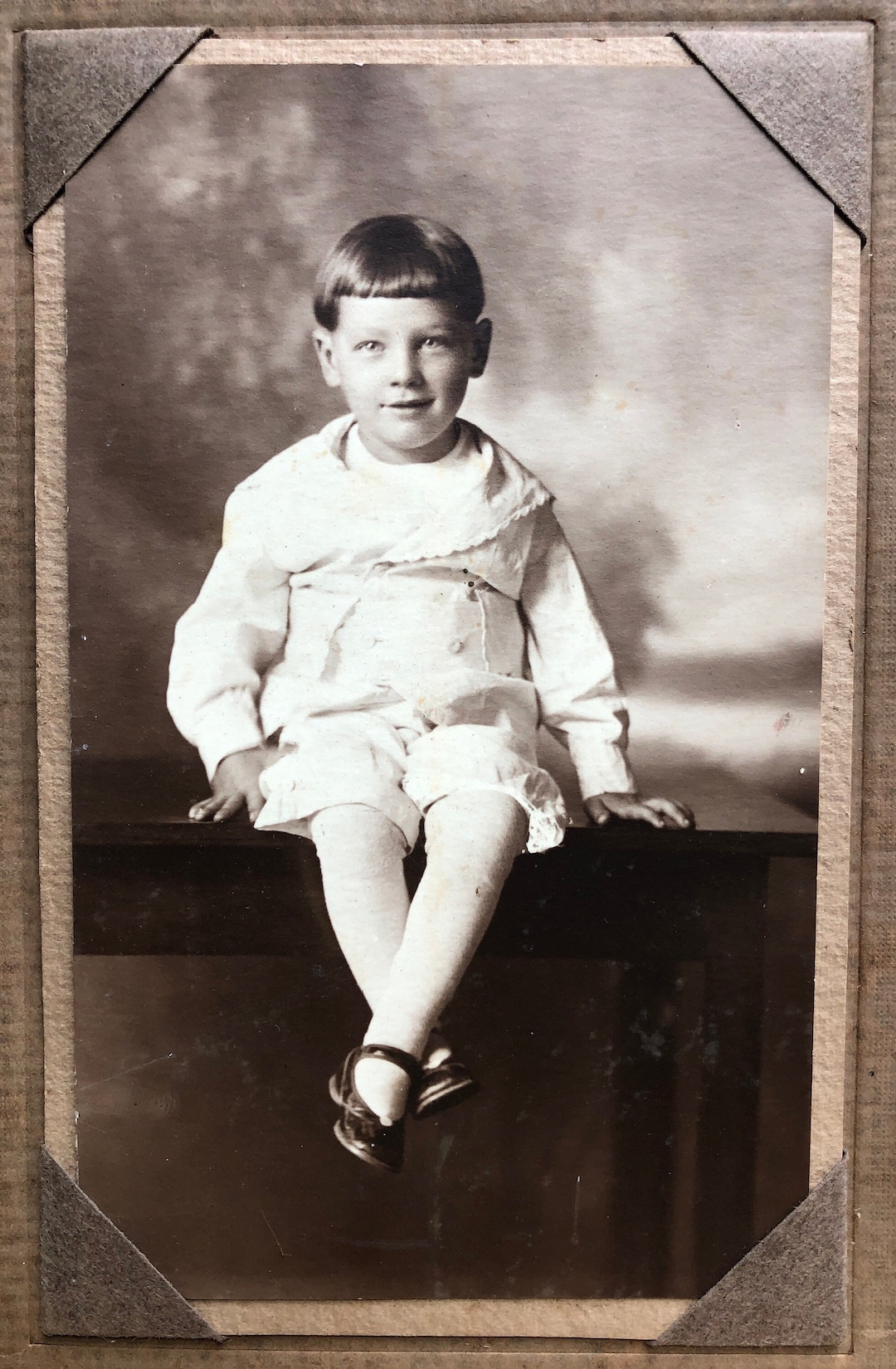 C. 1910 Photo, Adorable Boy Dressed in White by Clarence Long ...