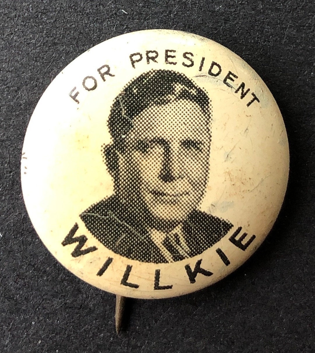 1940 Pinback Button, Wendell Willkie Campaign, Portrait Button - Etsy