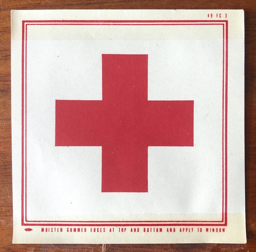 WWII Red Cross Window Sticker for Car - Etsy