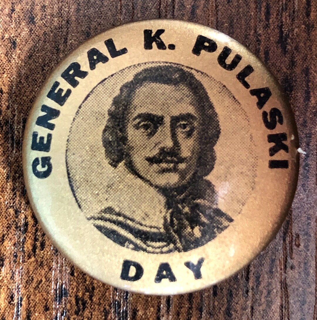 1930s Pinback Button, General Pulaski Day, Polish American - Etsy