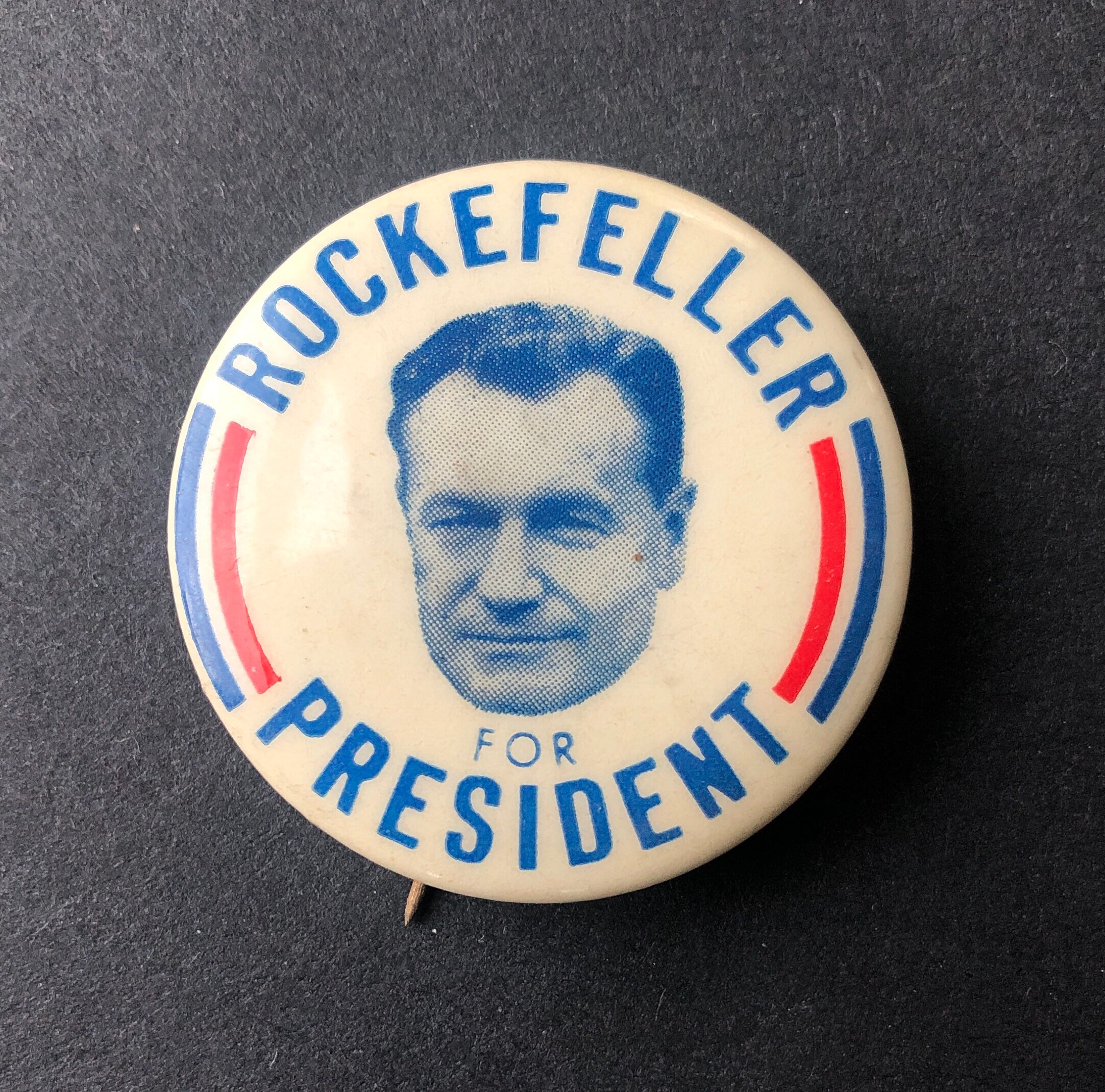1960s Republican Nelson Rockefeller for President Pinback Button, Black ...