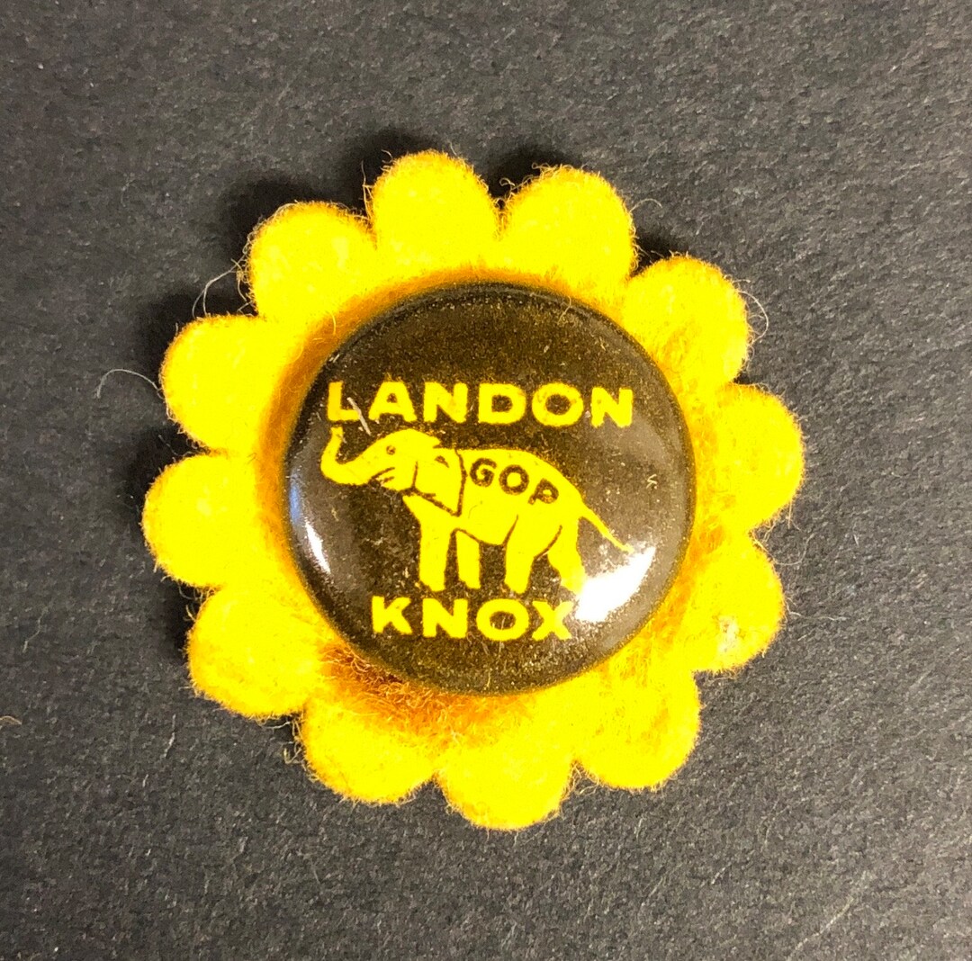 1936 Presidentail Campaign Pinback Button, Republican Alf Landon ...