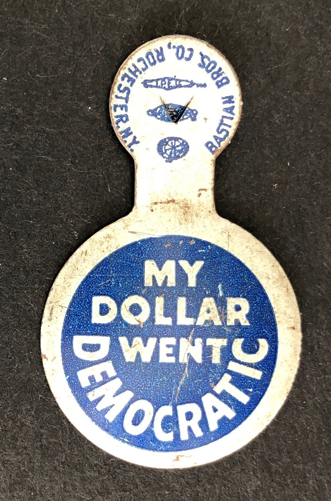 1940s Lapel Tab, My Dollar Went Democratic - Etsy