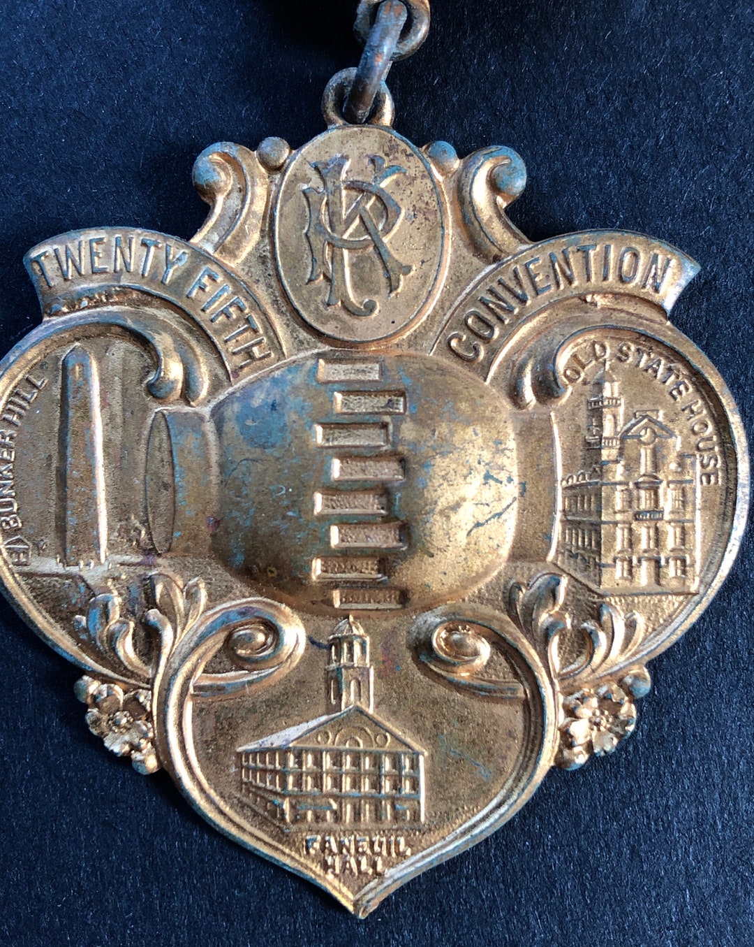1908 Pinback Medallion Knights of Pythias Boston Convention, Whitehead ...