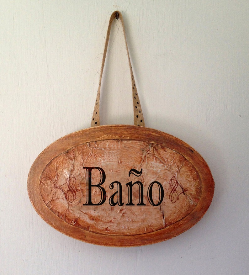 Baño sign bano signbathroom sign restroom sign spanish | Etsy
