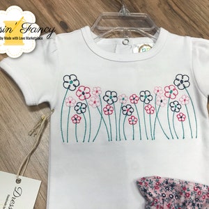 Girls Bloomer Set, Floral Bloomers, Wildflowers Bodysuit, Baby Girls ...