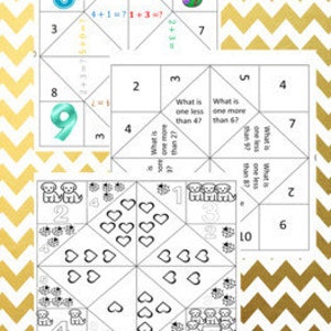 Math Cootie Catcher, Fortune Tellers, Counting On, How Many, One Less ...