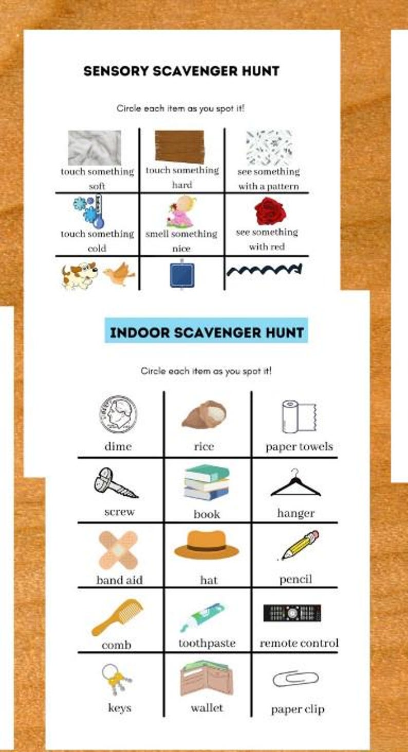Kids Scavenger Hunt Bundle: Indoor, Outdoor, City, Sensory (digital ...