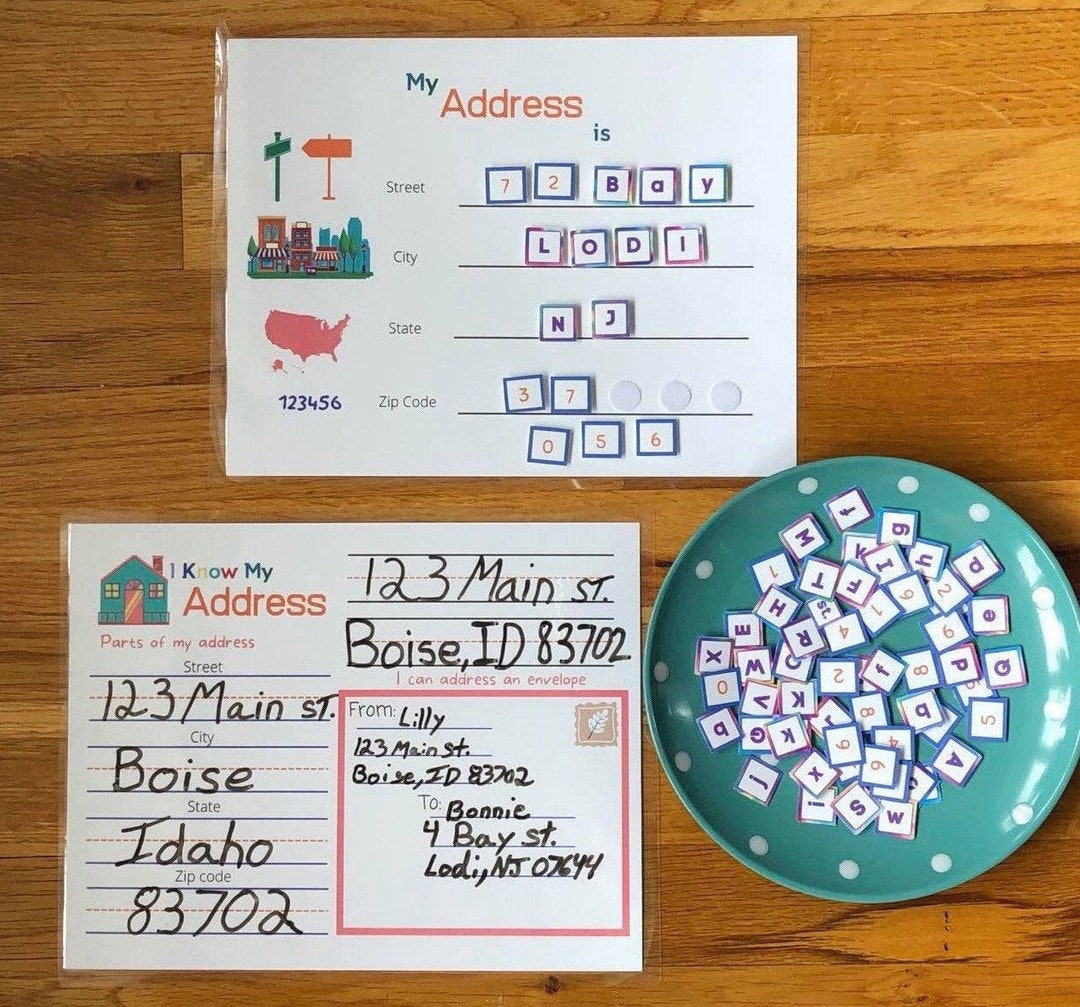 Address Kids Activities, Write It, Build It! Address Practice ...