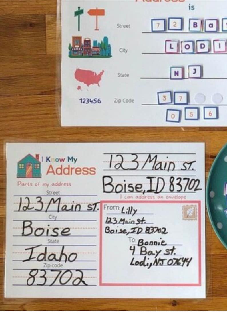 Address Kids Activities, Write It, Build It! Address Practice ...