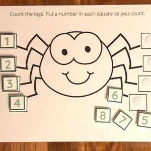 Counting Game, Itsy Bitsy Spider Counting Practice Game Plus Poster ...