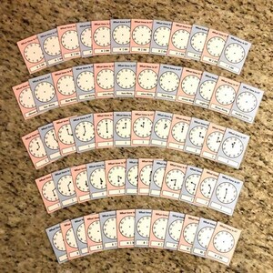 Telling Time Practice, 60 Flash Cards, Tell Time on the Hour and on the ...