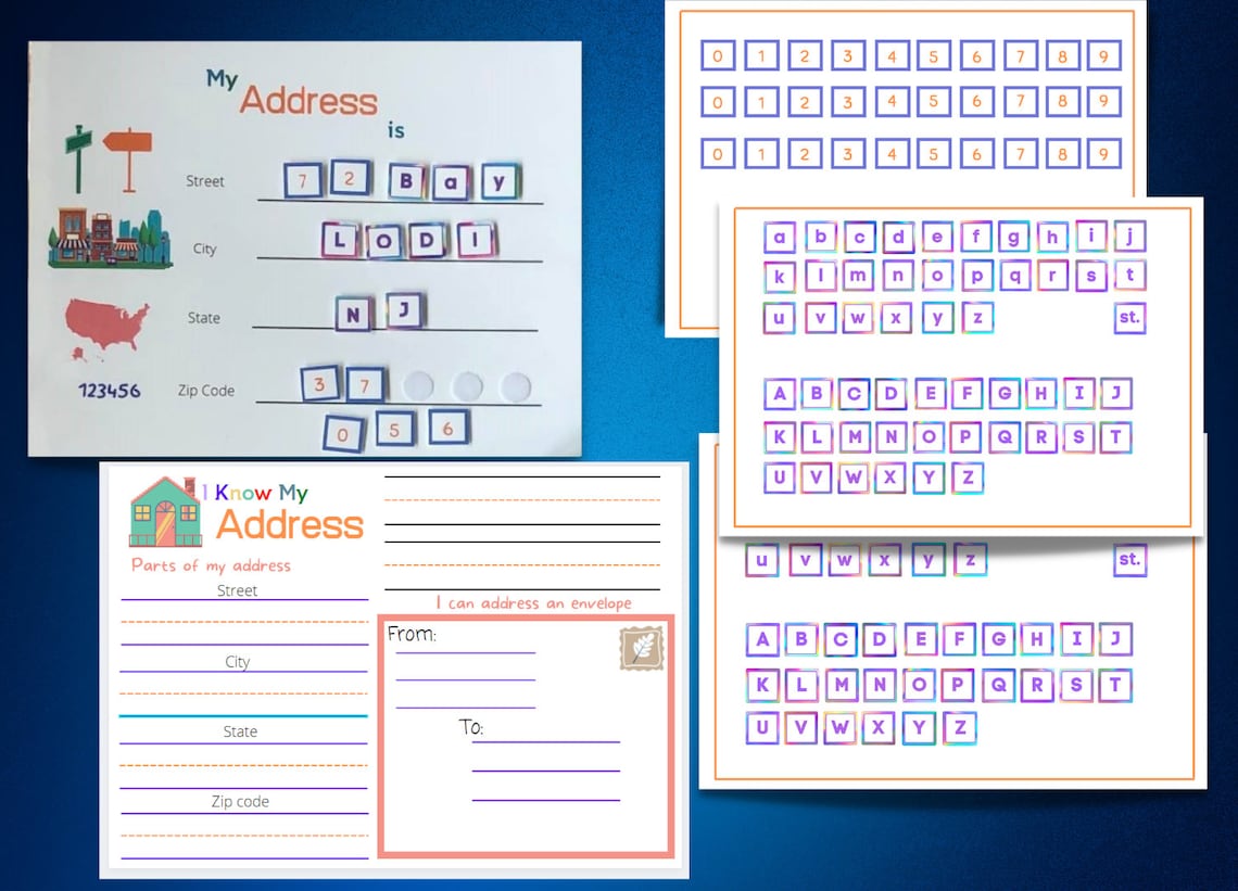 Address Kids Activities, Write It, Build It Address Practice ...