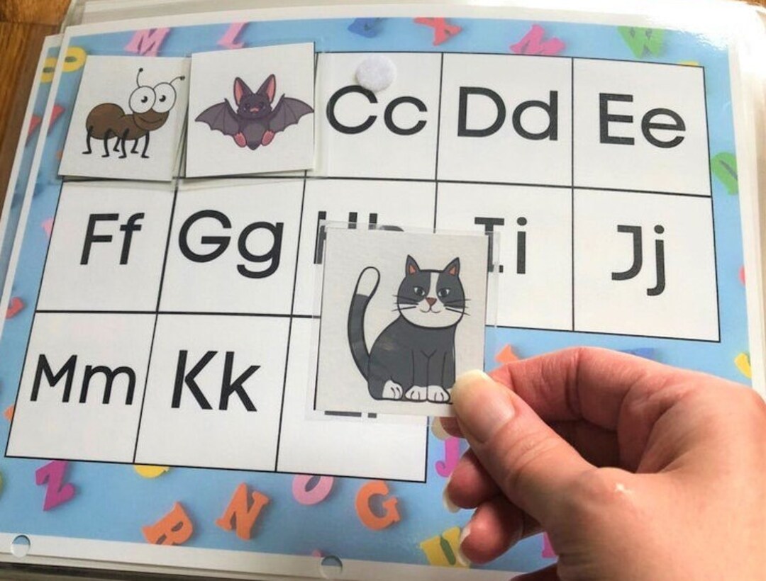 Letter Sounds Matching Game: Preschool Alphabet Chart (digital Download ...