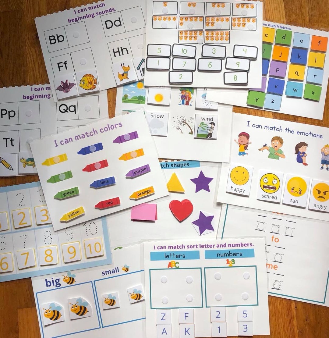 Busy Book, Preschool Book, Prek Activity Binder, Learning Binder ...