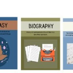 Genre Reading Literary Pintable Posters for Homeschool or the Classroom ...