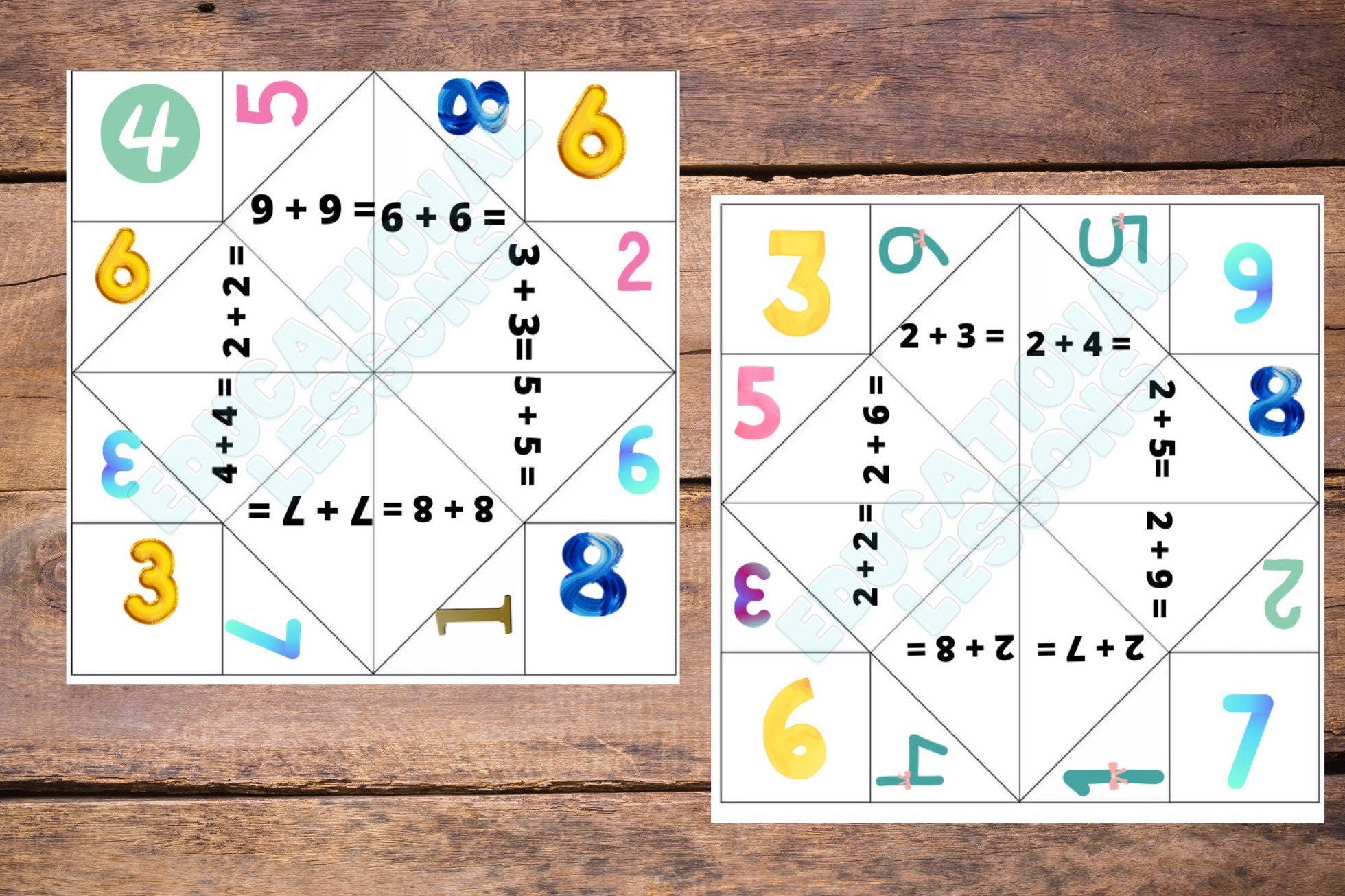 Math Cootie Catcher, Fortune Tellers, Adding Two and Adding Multiples ...