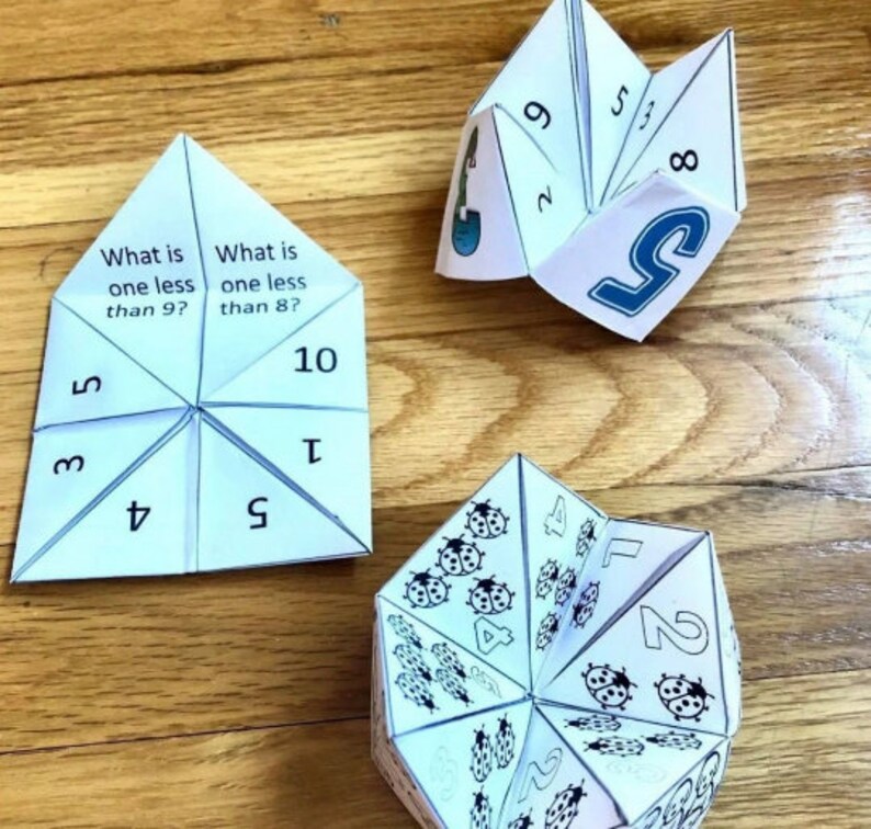 Math Cootie Catcher Fortune Tellers Adding Two and (Instant Download ...