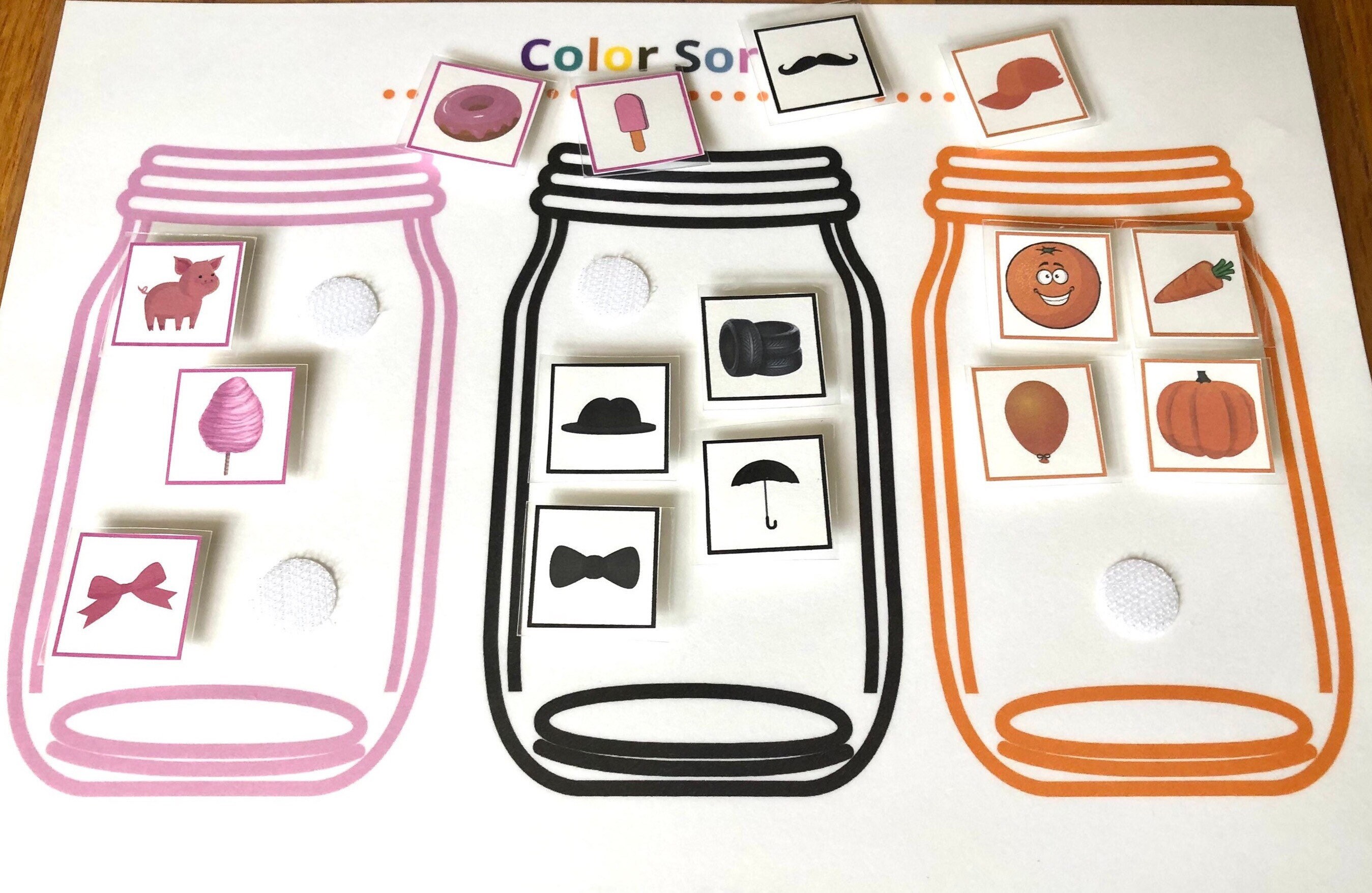 Color Sorting Jars,10 Color Matching Jars Color Activity, Learning ...