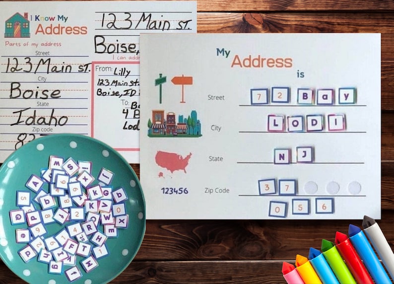 Address Kids Activities, Write It, Build It! Address Practice ...