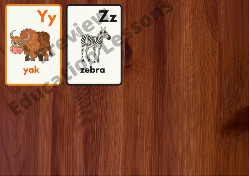 Flash Cards, Animal Alphabet Letter Flash Cards - Etsy