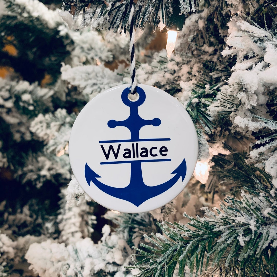 Anchor Ceramic Ornament Personalized With Your Name. - Etsy