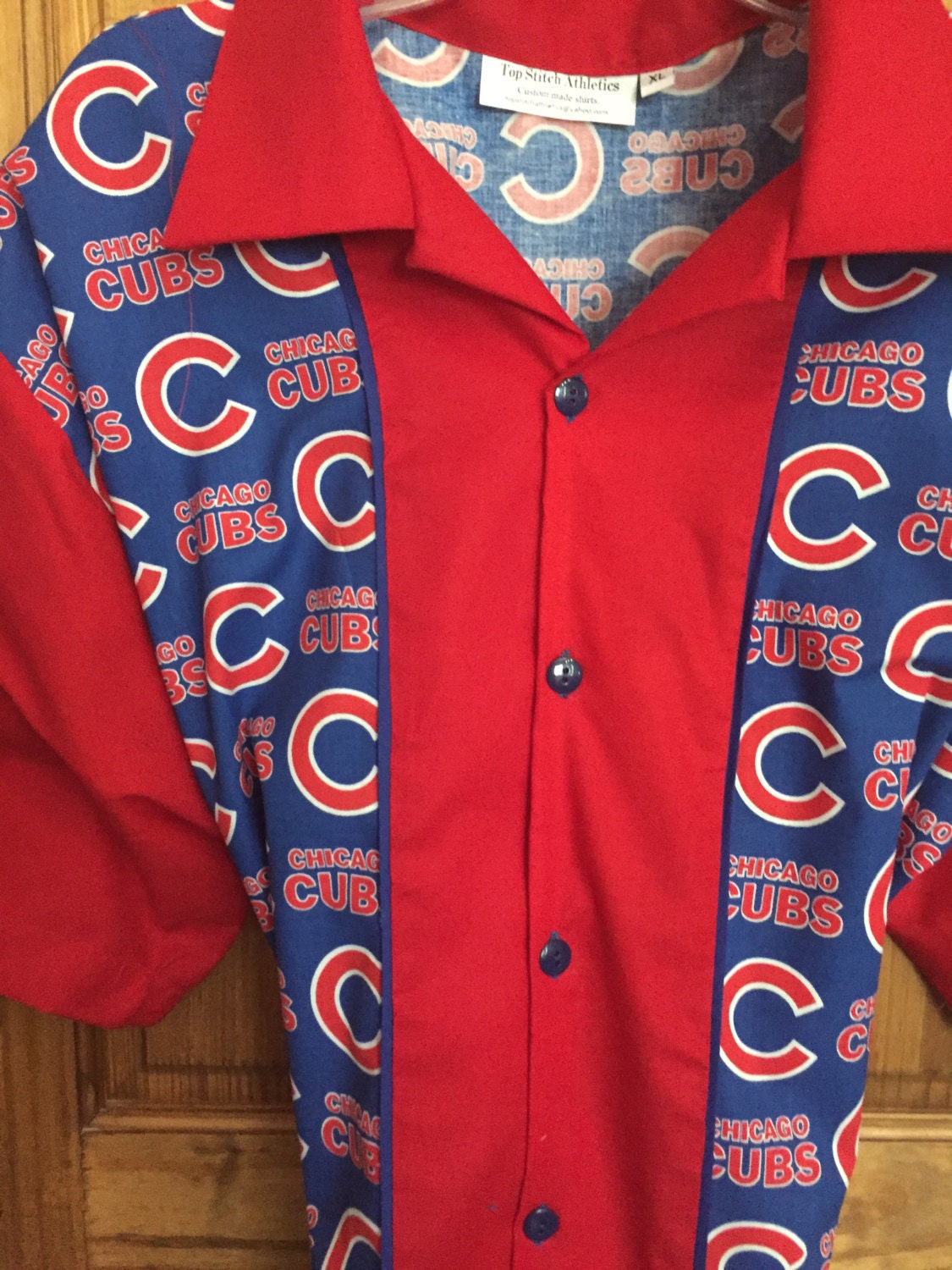 Chicago Cubs retro Bowling Shirtspecial Red Front - Etsy