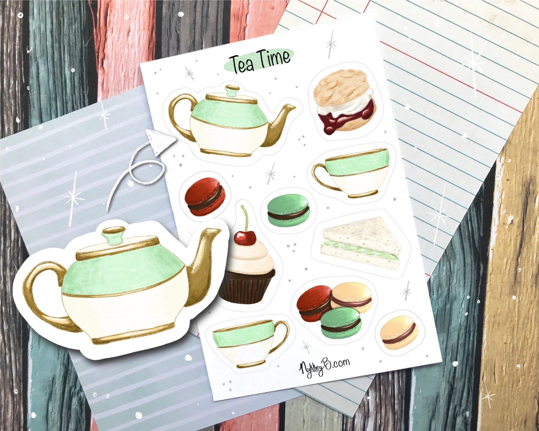Tea Time Sticker Sheet - Etsy