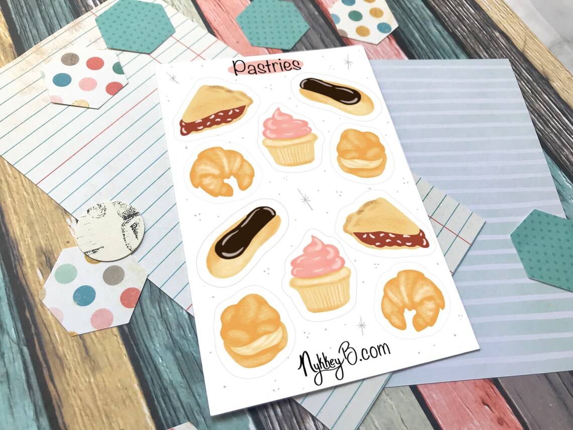 Pastries Sticker Sheet - Etsy