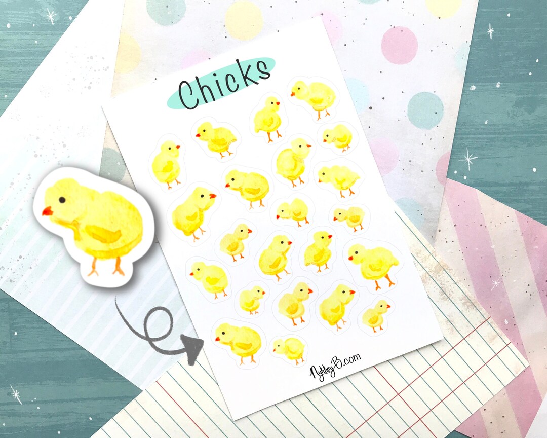Chicks Sticker Sheet - Baby Chicks - Etsy