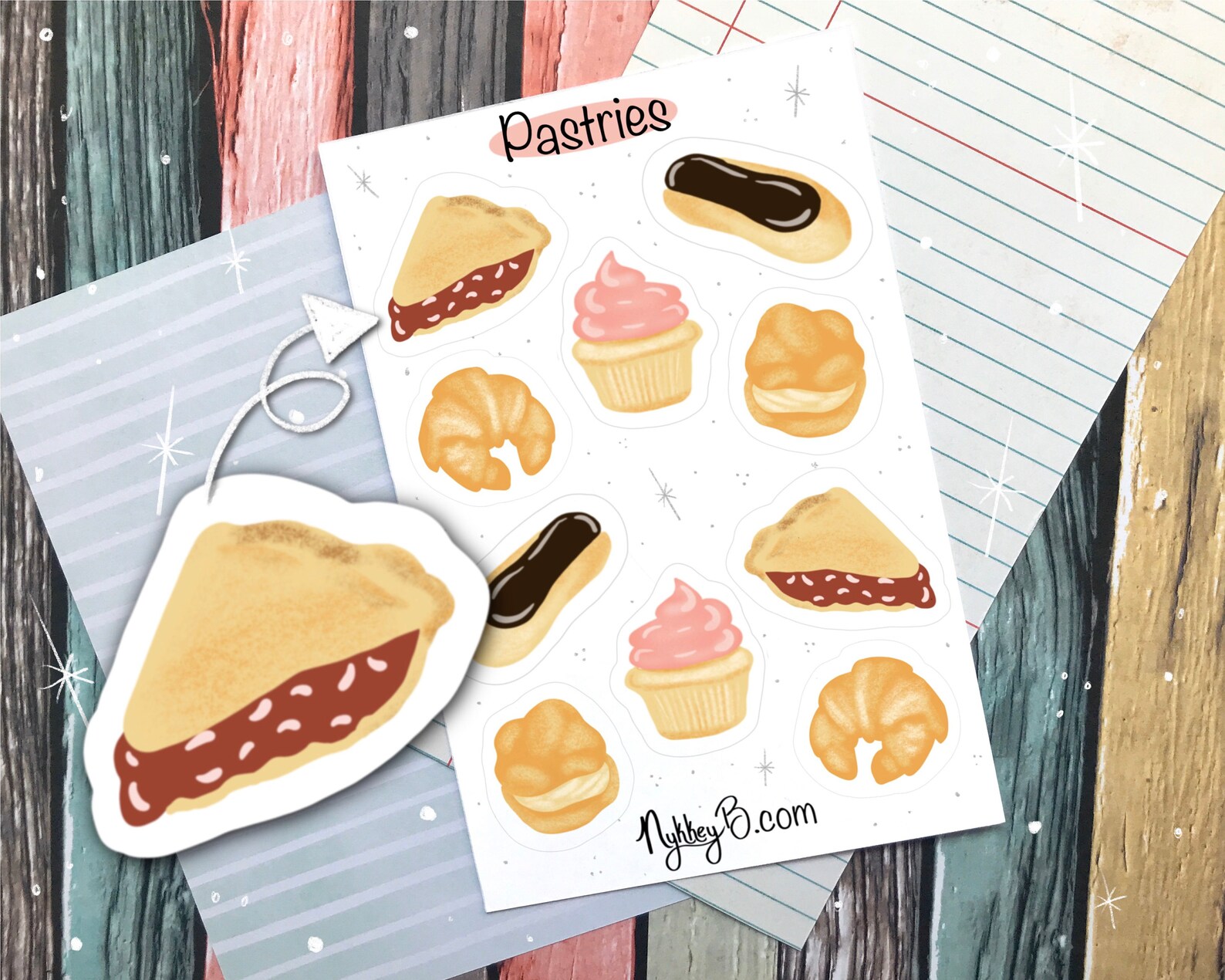 Pastries Sticker Sheet - Etsy