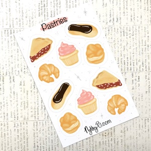 Pastries Sticker Sheet - Etsy