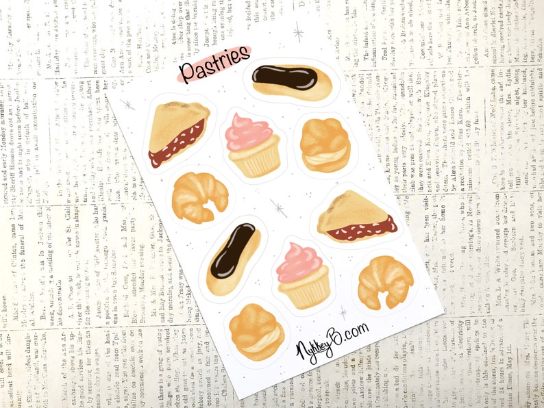 Pastries Sticker Sheet - Etsy